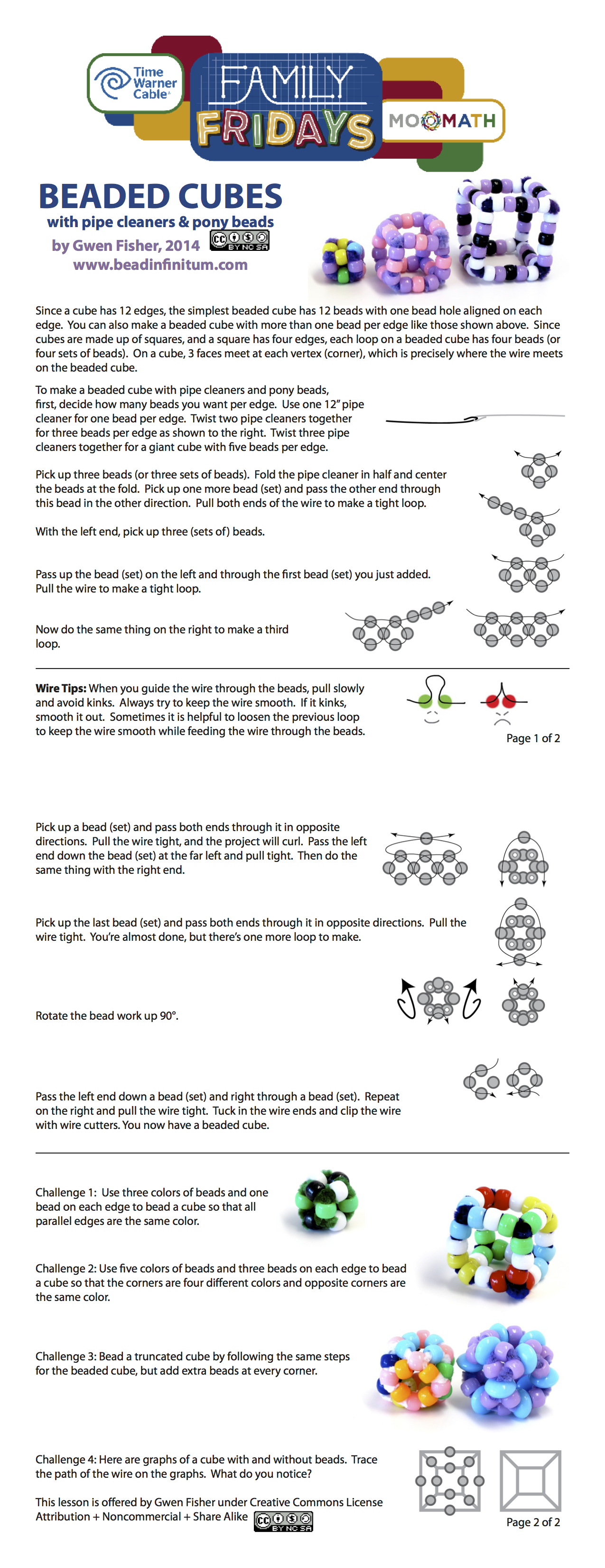 Gwen Fisher Beaded Cube – National Museum of Mathematics